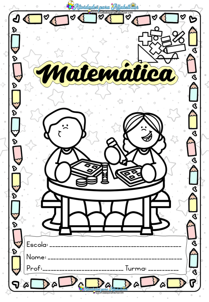 10 Capas de Cadernos Escolares para Imprimir